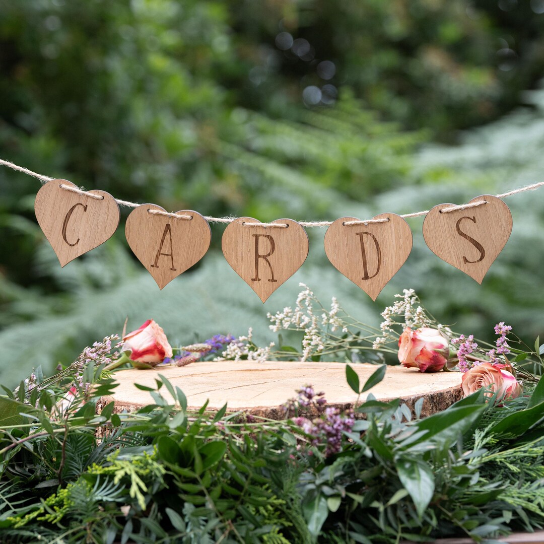 Cards Wedding Bunting, Cards Wedding Decor for a Basket or Box, Wedding ...