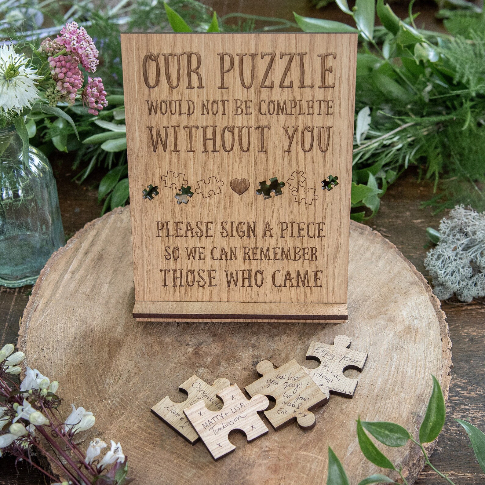 Puzzle Sign Wedding Puzzle Sign Jigsaw Sign Wedding Jigsaw | Etsy