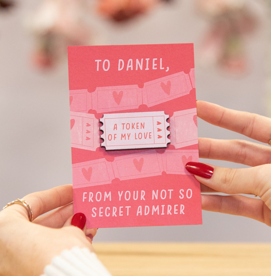 Personalised Valentines Day Card Secret Admirer Pocket Hug Style Gift ...
