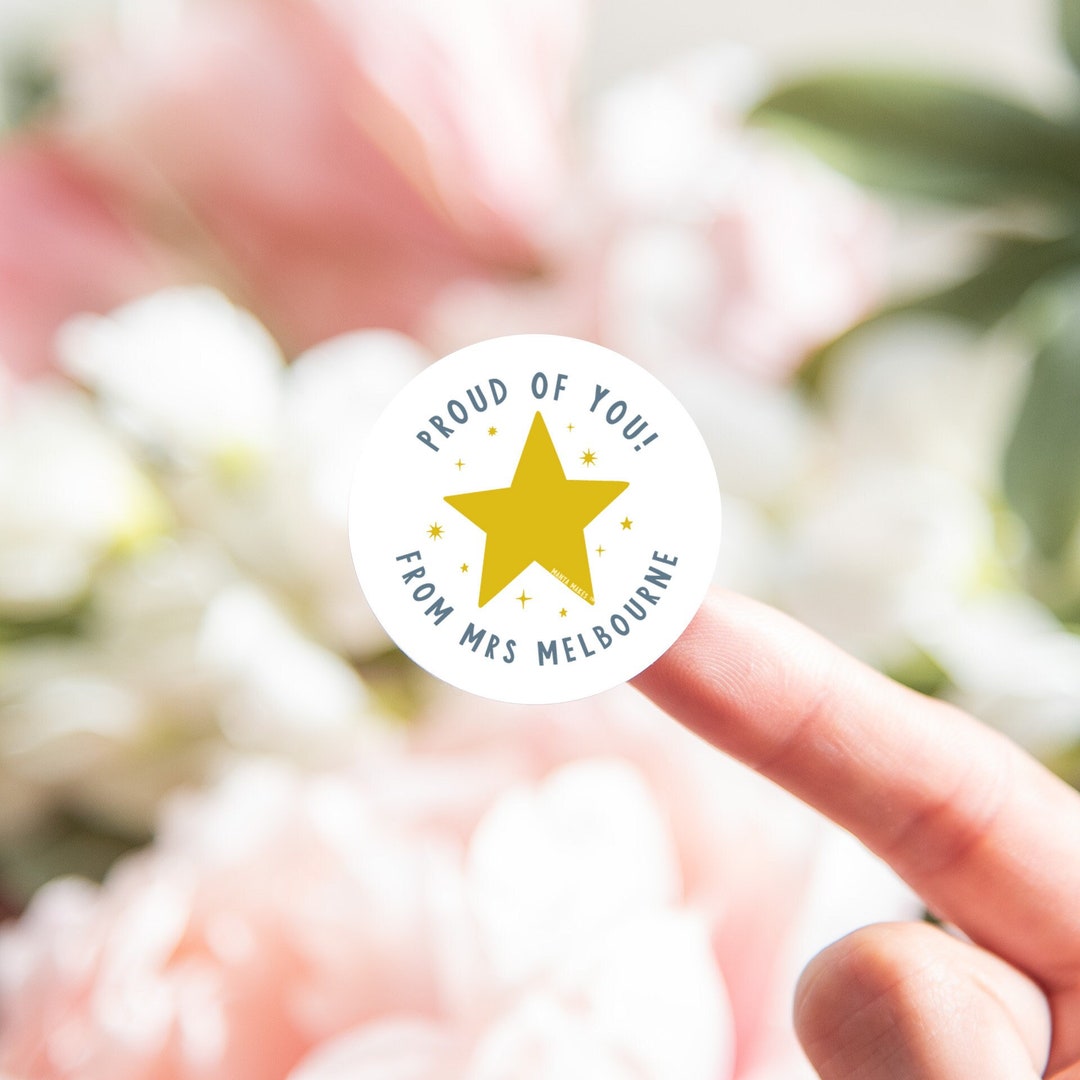 Personalised Sticker Proud of You Stickers | Proud Stickers | Star ...