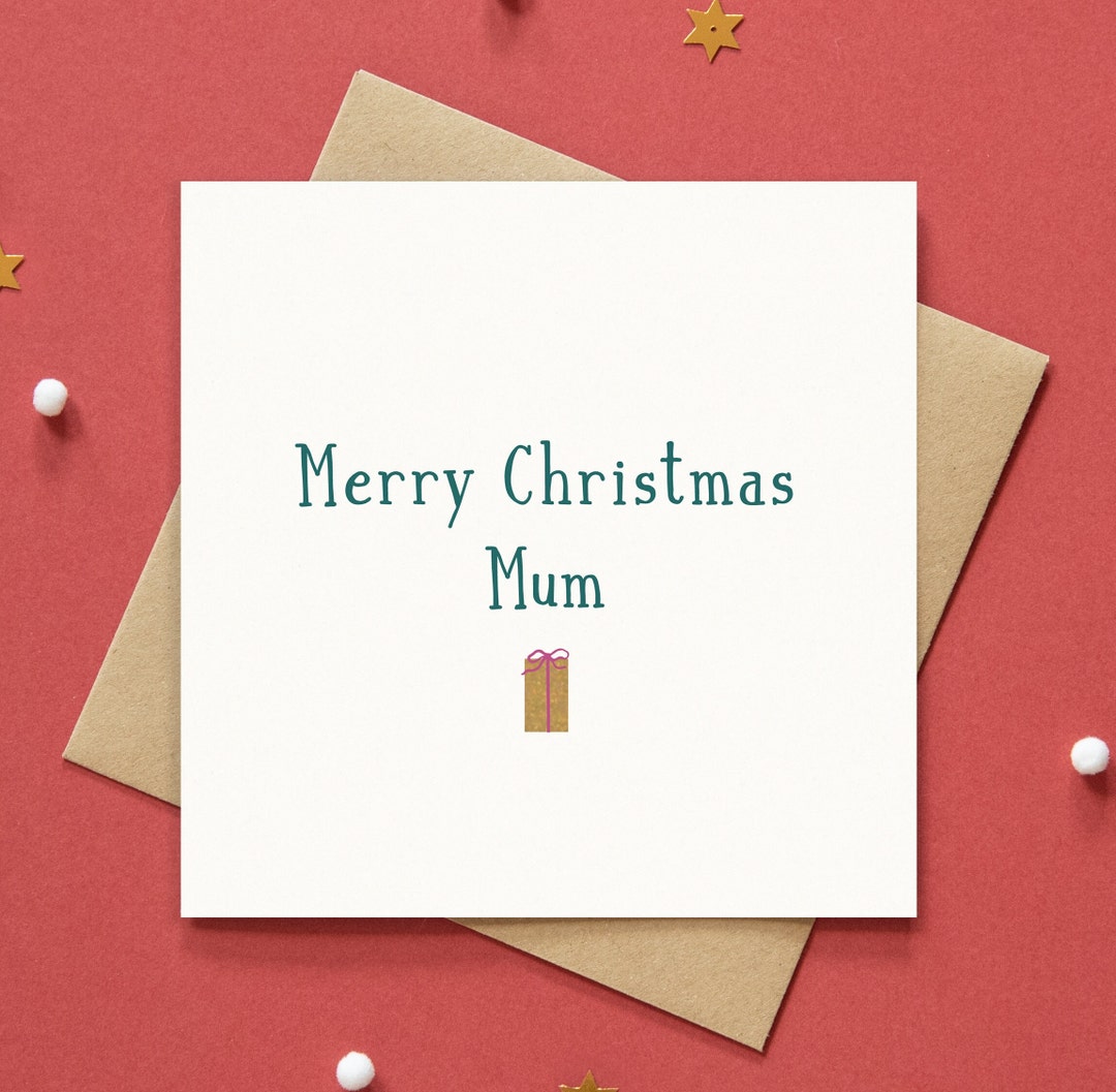 Merry Christmas Mum Merry Christmas Card Christmas Card Mum Card for ...