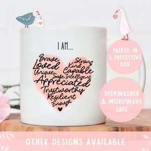 I am... mug Motivational Inspirational gift I love you mug | Etsy