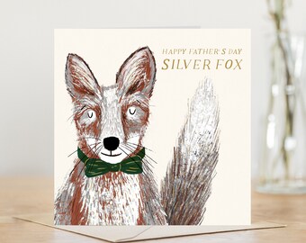 Happy Birthday You Silver Fox Greeting Card Birthday Card for Good ...