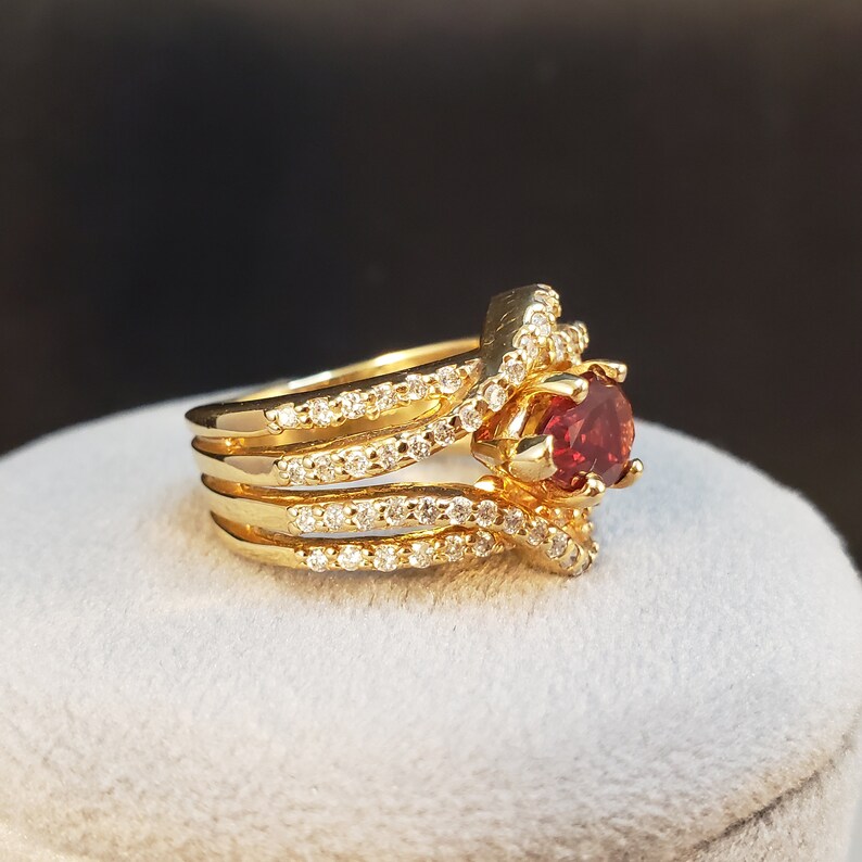 Sunstone Rings, 14k Red Oregon Sunstone Ring, 14k Yellow Gold Sunstone ...