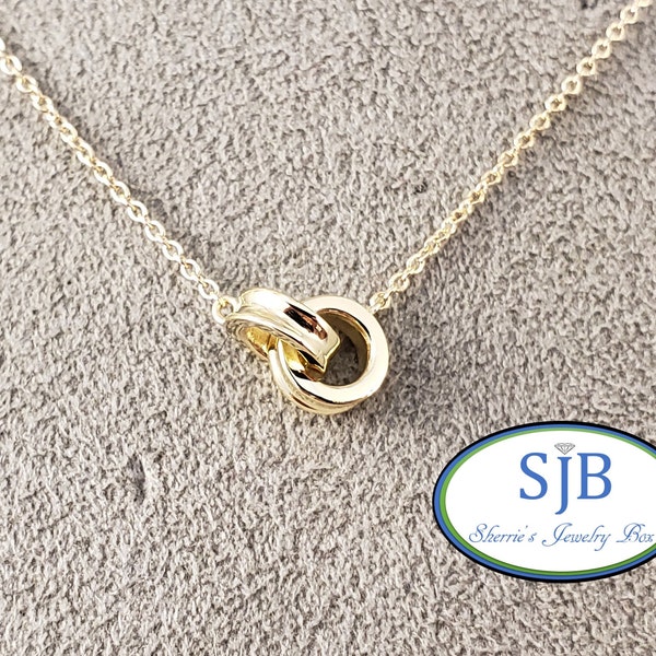 Double Ring Necklace - Etsy