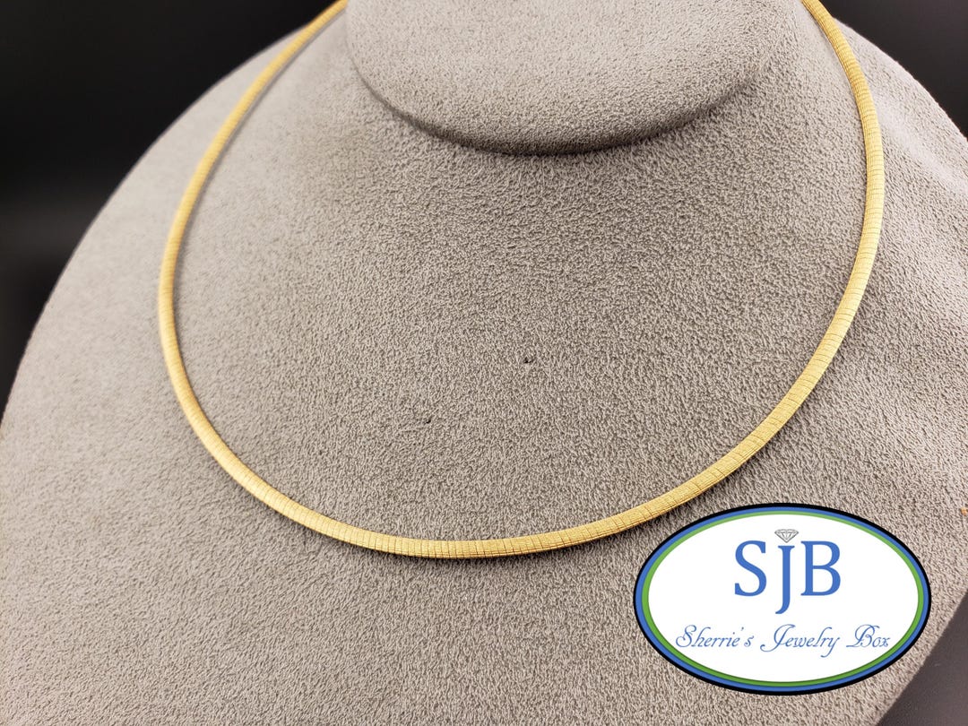 Chains, 18k White & Yellow Gold Chains, 18k Two Tone Designer Omega ...