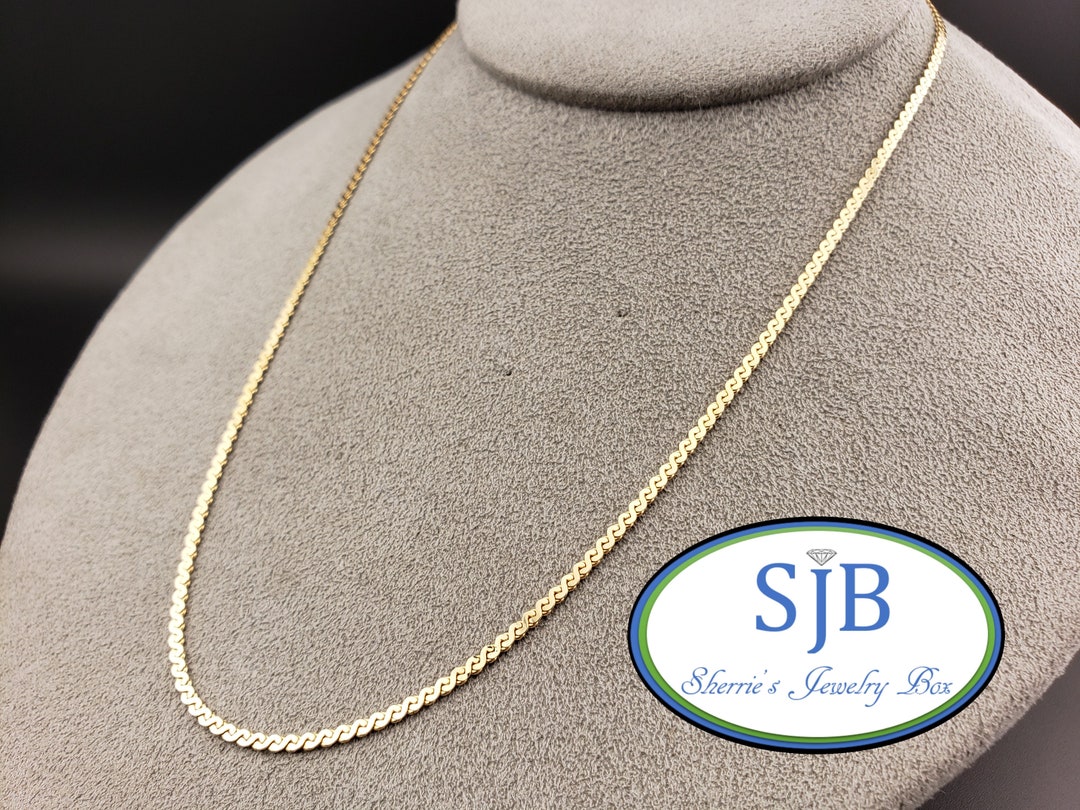 14k Chains, Vintage 14k Yellow Gold Chains, Vintage 14k Yellow Gold 16 ...