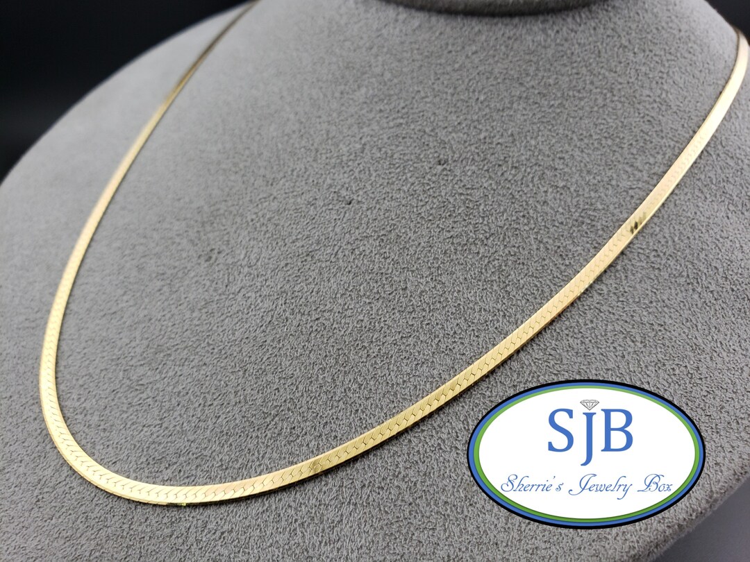 14k Chains, Vintage 14k Gold Chains, Vintage 14k Yellow Gold 2.5mm ...