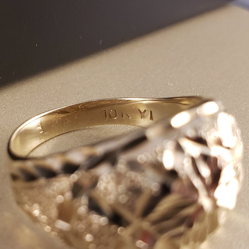 Gold Bands 10k Yellow Gold Bands 10k Yellow Gold Domed Ring - Etsy