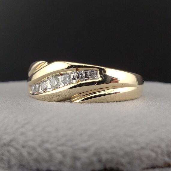 Diamond Bands, Mens Diamond Bands, Vintage 10k Yellow… - Gem