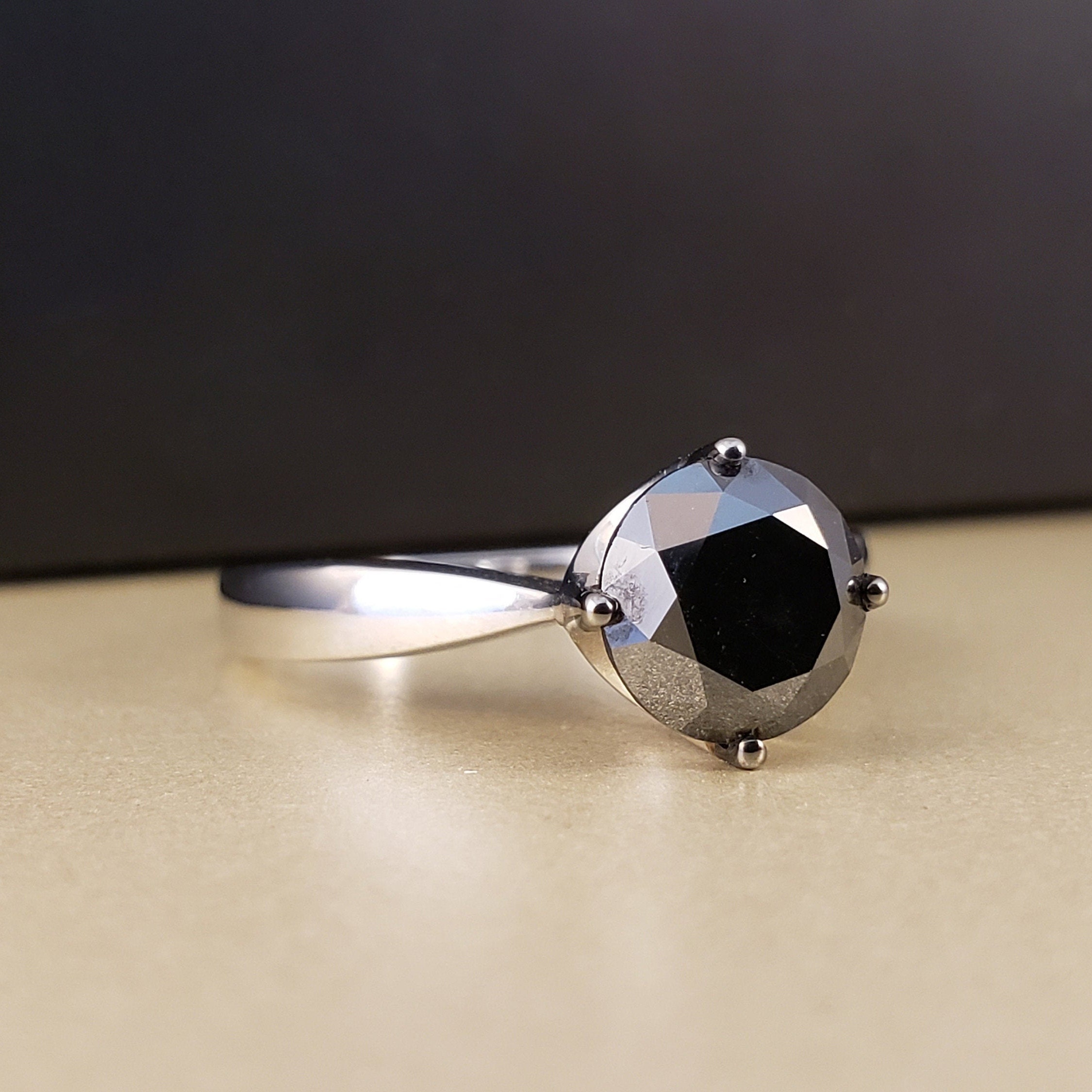 Diamond Rings Diamond Engagement Rings 2ct Black Diamond | Etsy