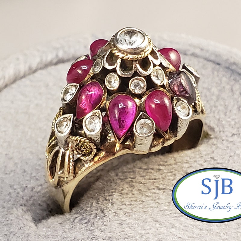 Ruby Ring Vintage - Etsy