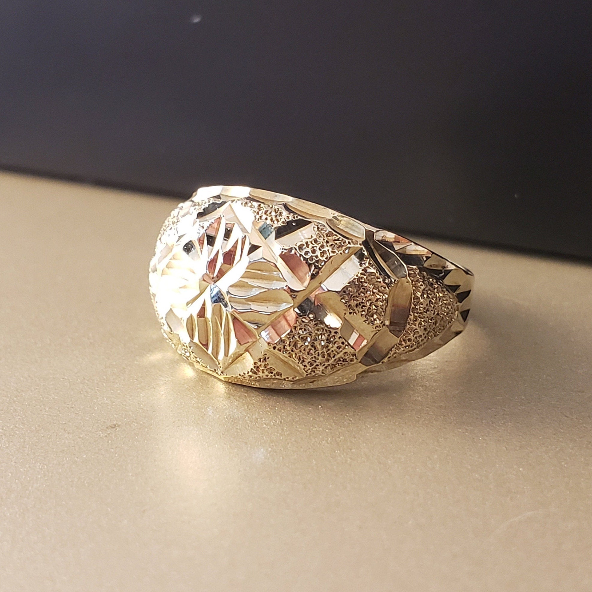 Gold Bands 10k Yellow Gold Bands 10k Yellow Gold Domed Ring | Etsy