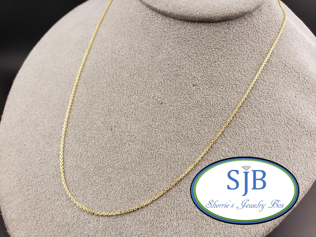 Gold Chains, 14k Yellow Gold Chains, 14k Yellow Gold 1mm Cable Chain, Pendant Chains, 16-18 ...