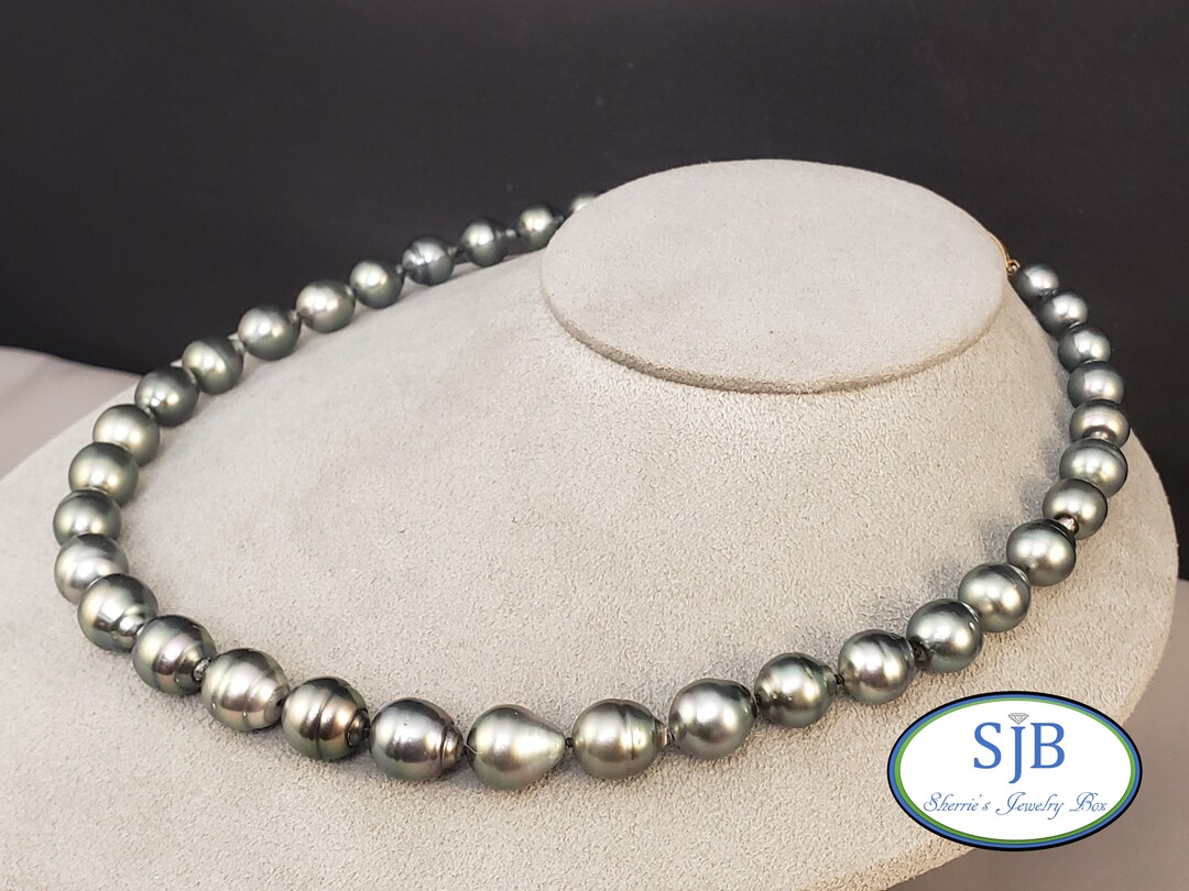 Black Pearl Strands, 18" Black Tahitian Pearl Strand, 8-11mm Tahitian ...