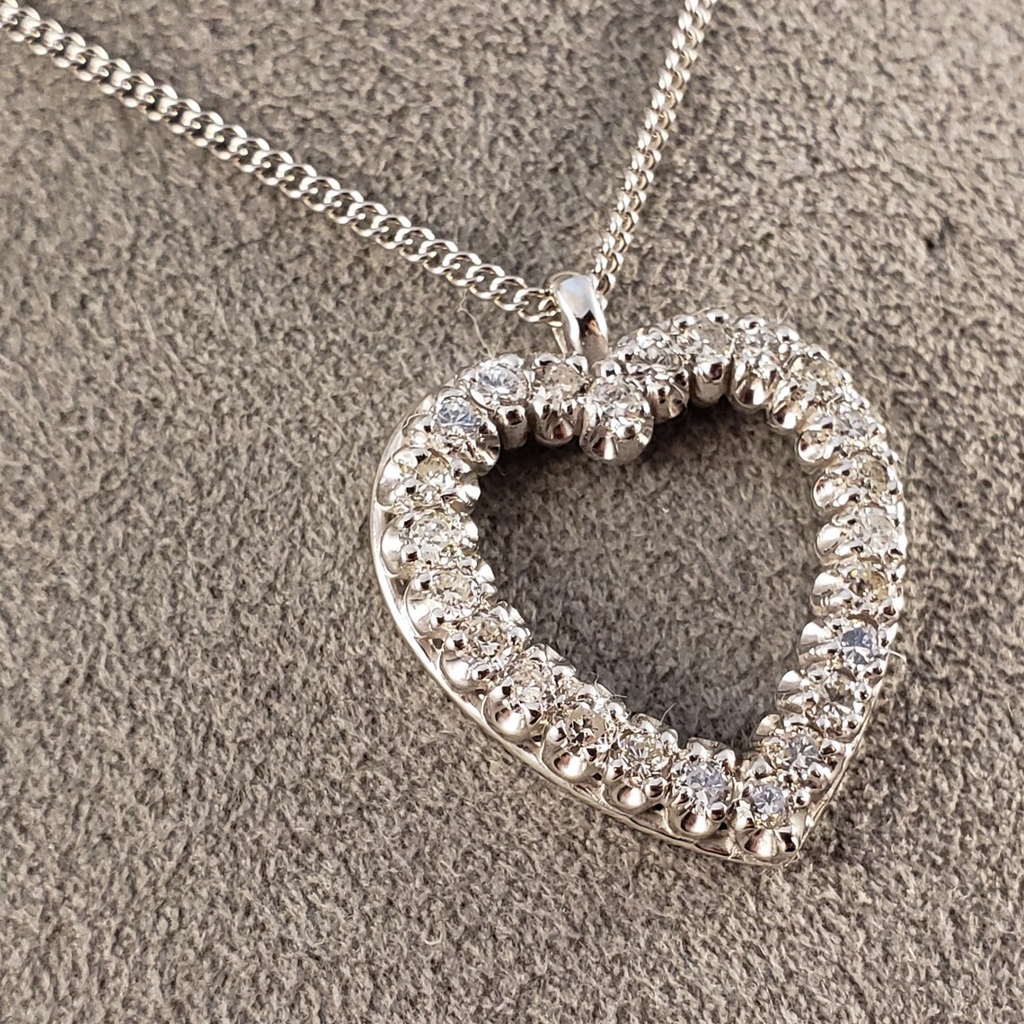 Pendentif diamant pendentifs diamant 14k pendentifs cœur - Etsy France