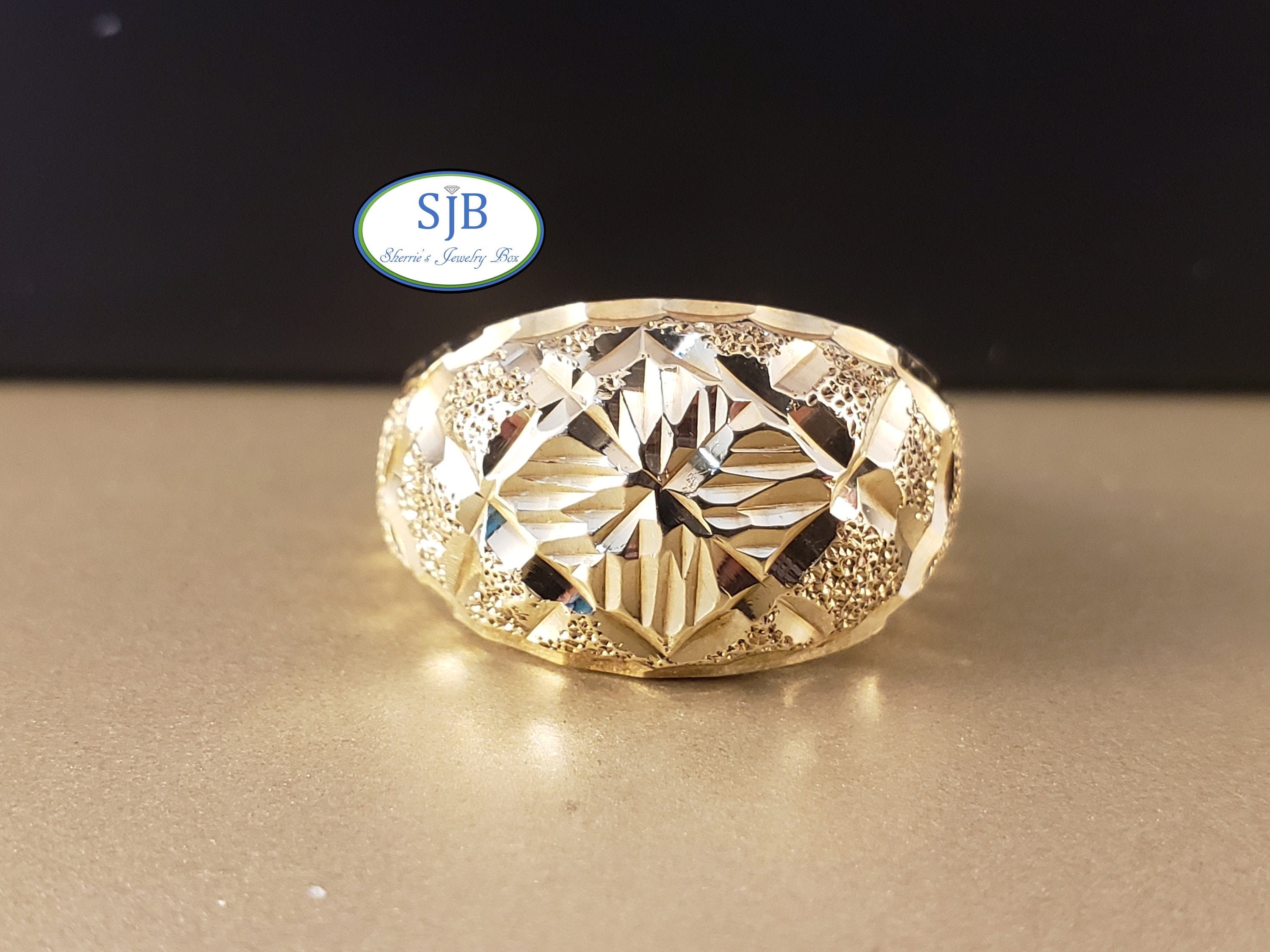 Gold Bands 10k Yellow Gold Bands 10k Yellow Gold Domed Ring | Etsy