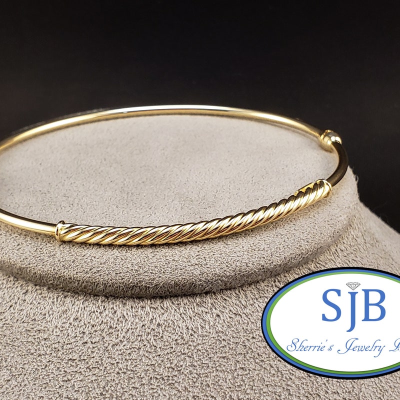 Gold Bangles 14k - Etsy