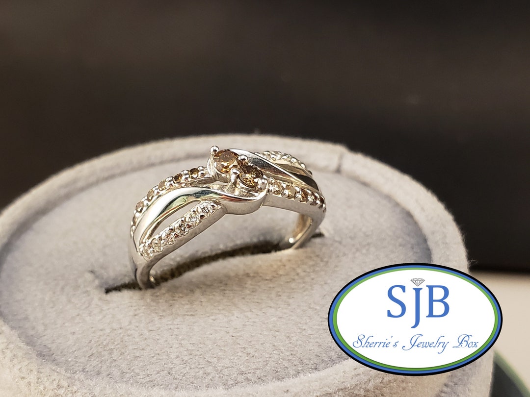 Diamond Rings, Chocolate Diamond Rings, 14k White Gold Chocolate ...