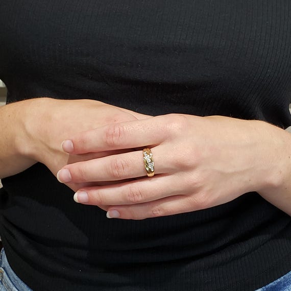 Diamond Bands, Mens Diamond Bands, Vintage 10k Yellow… - Gem