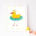 Bathroom Kid's Art Yellow Duck Poster Bath Wall Decor Bathroom Print ...