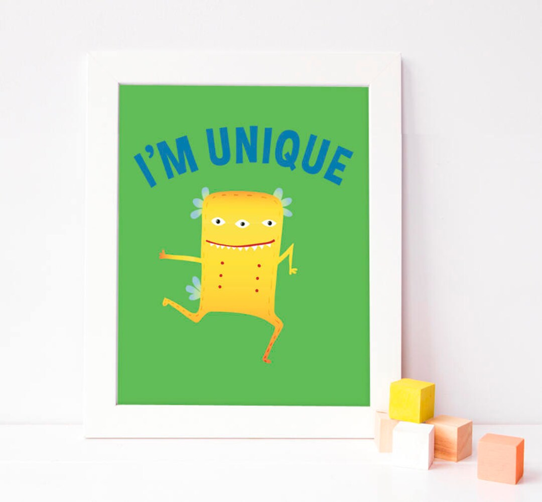Monster Art Green Monster Print Kids Room Art Kids Wall Poster Kids Art ...