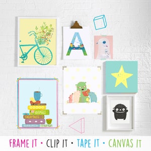 Reading Nursery Wall Print - Kids Inspirational Reading Poster - Cute ...