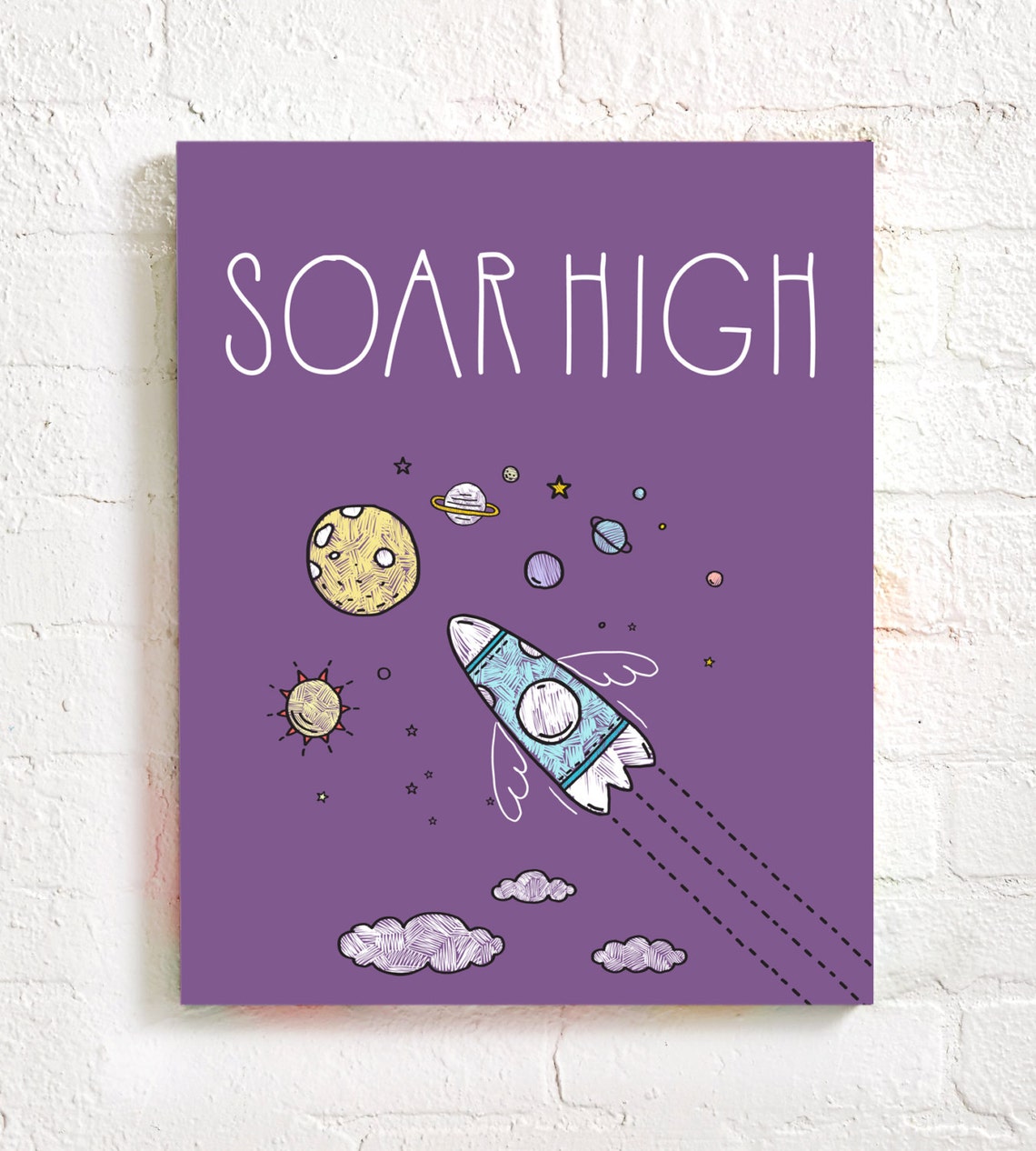 Rocket Poster for Kids Space Print Rocket Printable - Etsy