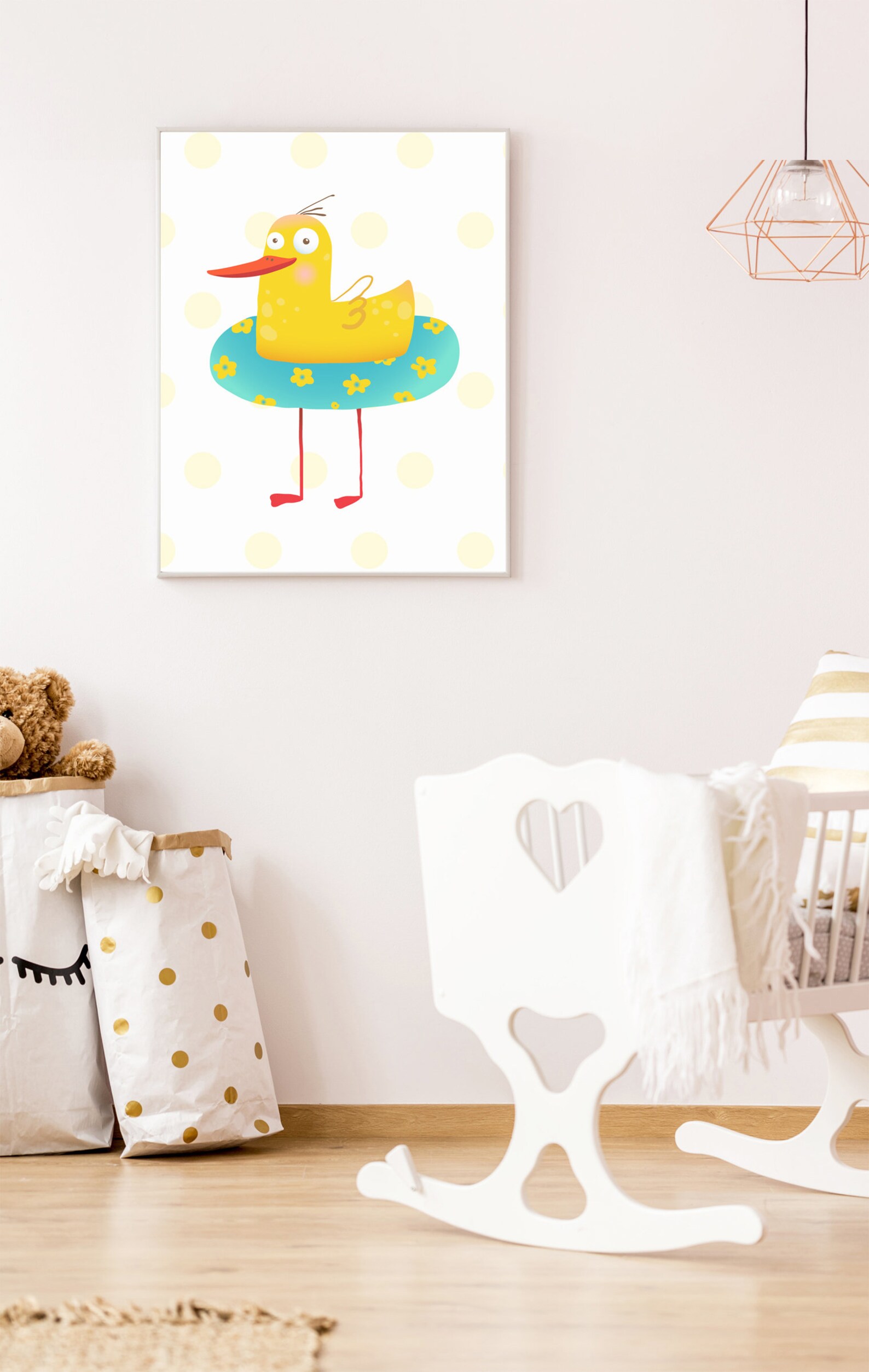 Rubber Duck Wall Art Set Bathroom Art Set Nursery Art Diy Wall Art Wall ...