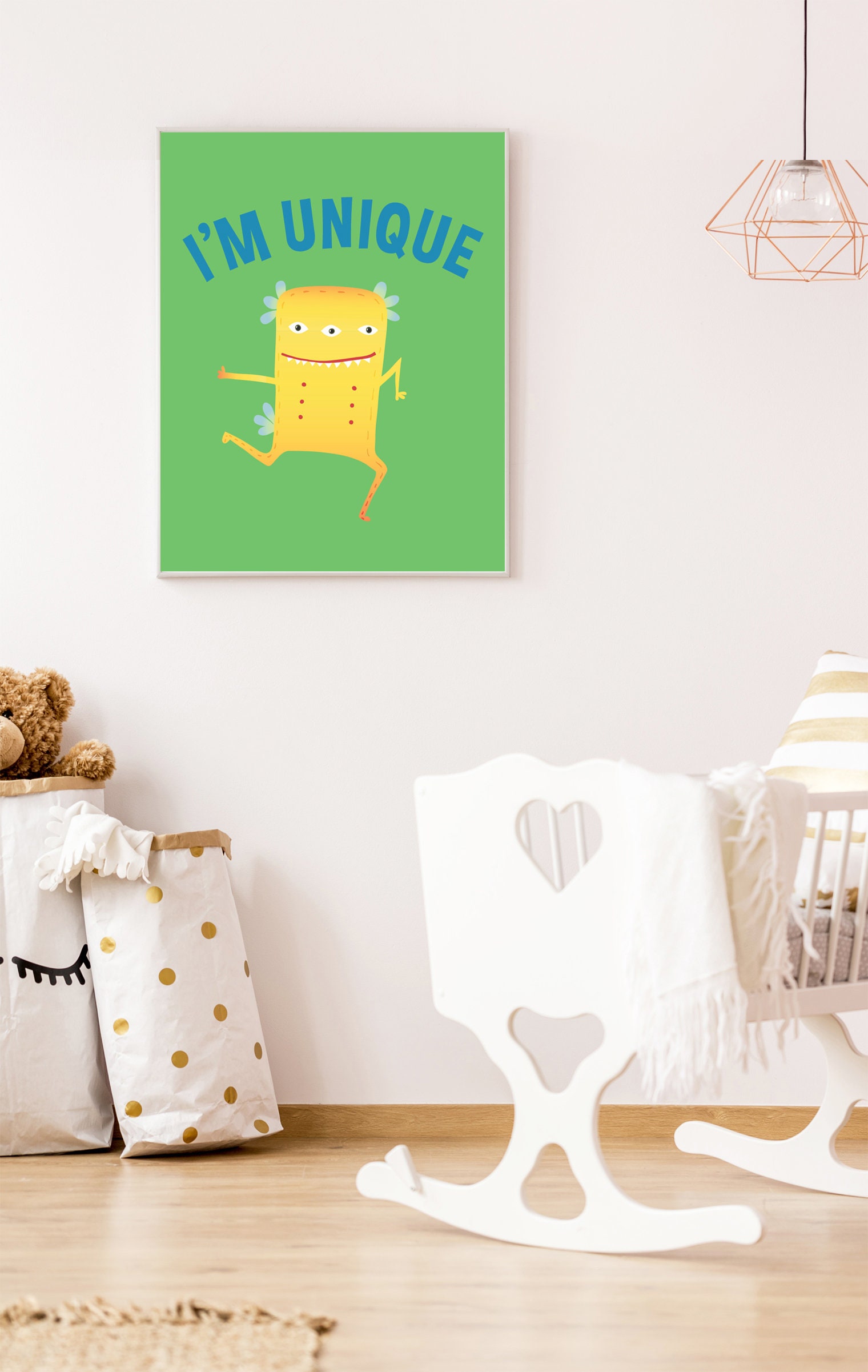 Monster Art Green Monster Print Kids Room Art Kids Wall | Etsy