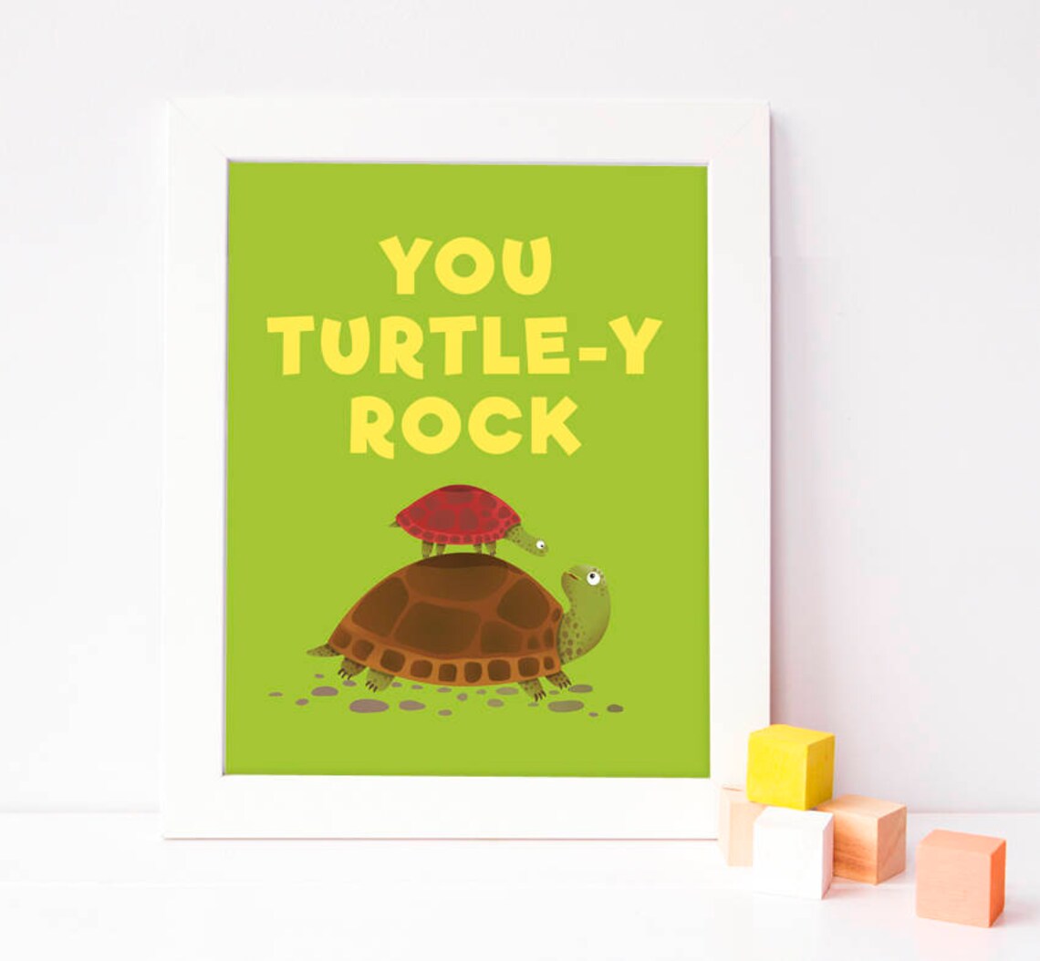 Inspirational Kids Poster Inspirational Kids Quote Turtle Print Turtle ...