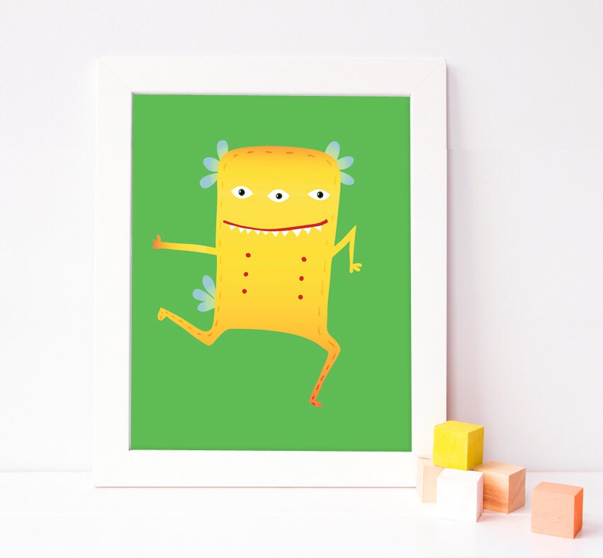 Monster Printable - Nursery Prints - Playroom Posters - Printable Art ...