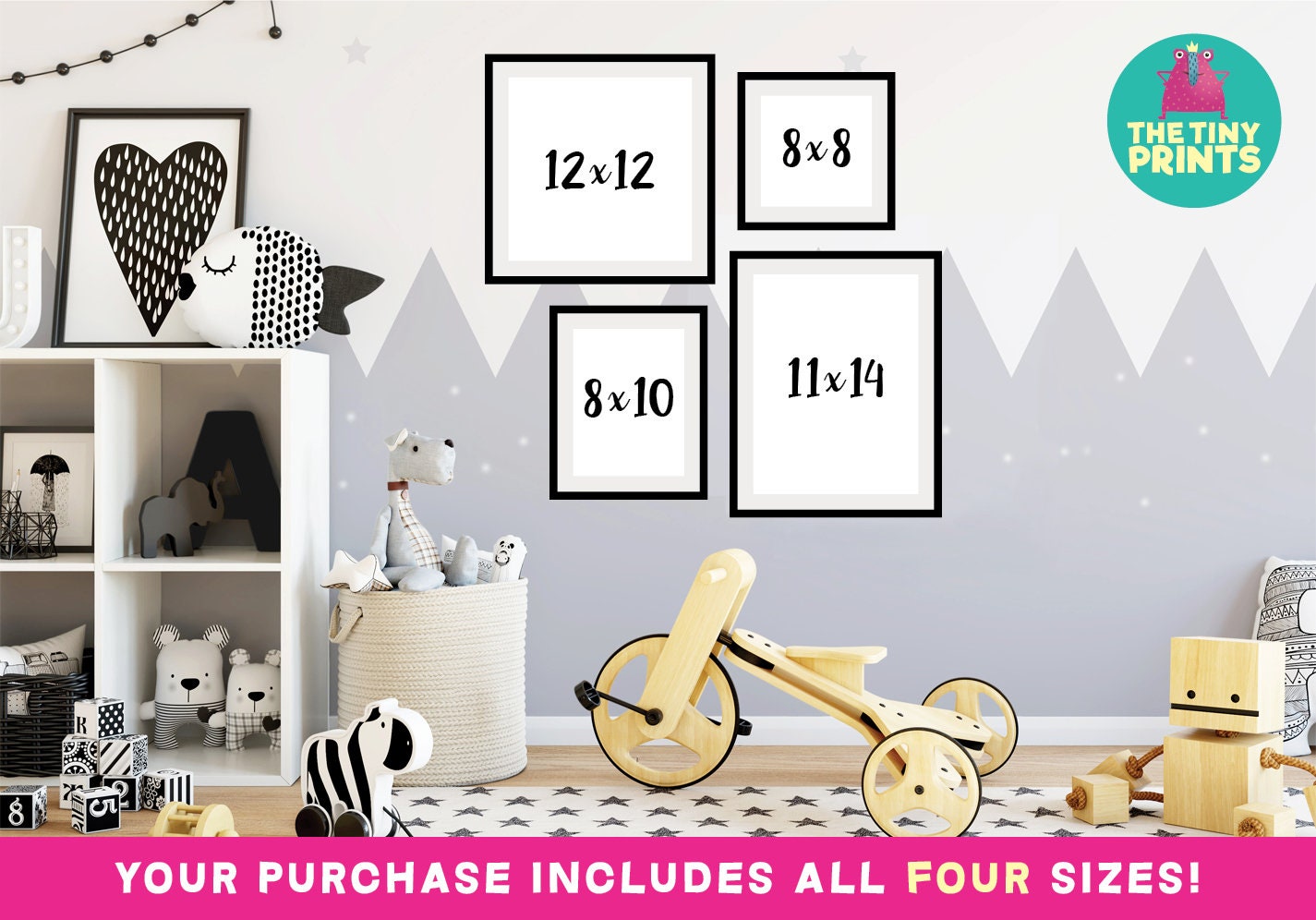 Cute Monster Decor Cute Monster Print Black and White Kids - Etsy