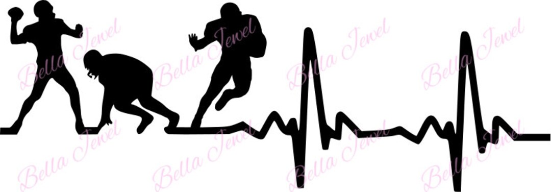 Football SVG, Football Player Svg, Heartbeat Svg, My Heart Beats for ...