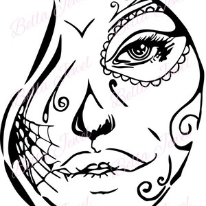 Face Svg Tattoo Design Tattoo Face Svg Svg File Svg Woman | Etsy
