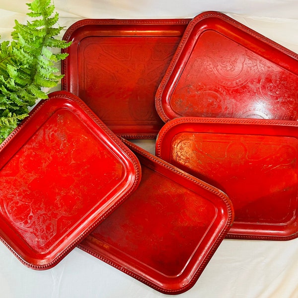 Vintage Metal Tray - Etsy