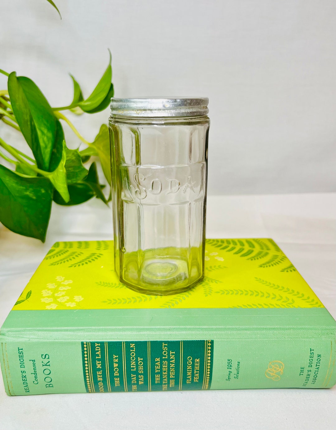 Vintage Soda Jar With Lid, Vintage Soda Fountain - Etsy