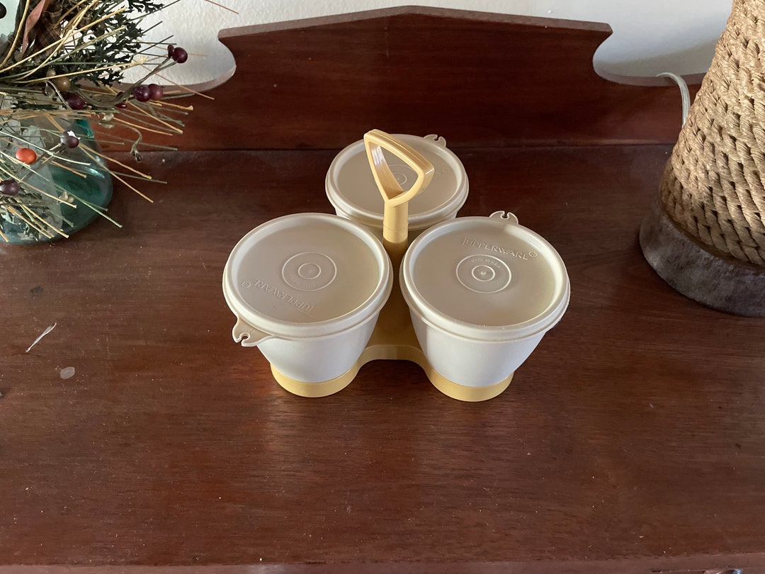 Tupperware Condiment Server 3 Bowl Caddy - Etsy