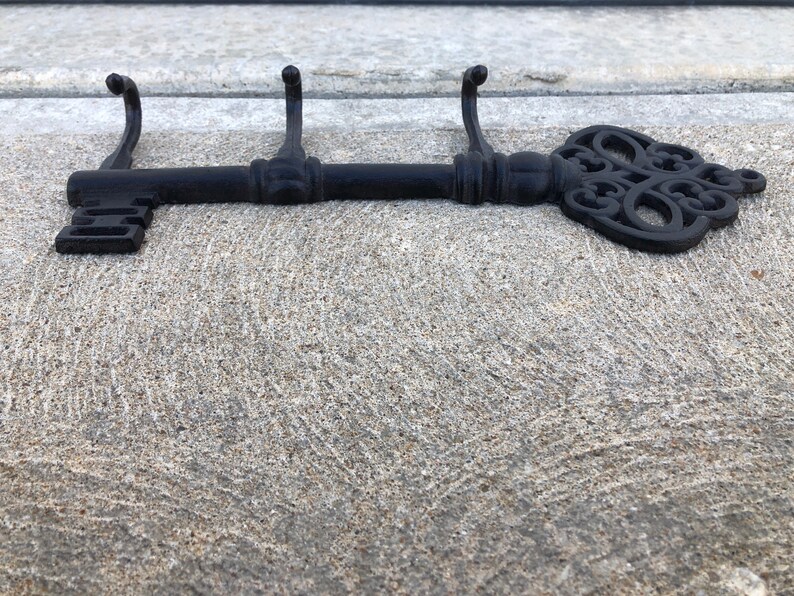 Cast Iron Key Holder With 3 Hooks - Etsy
