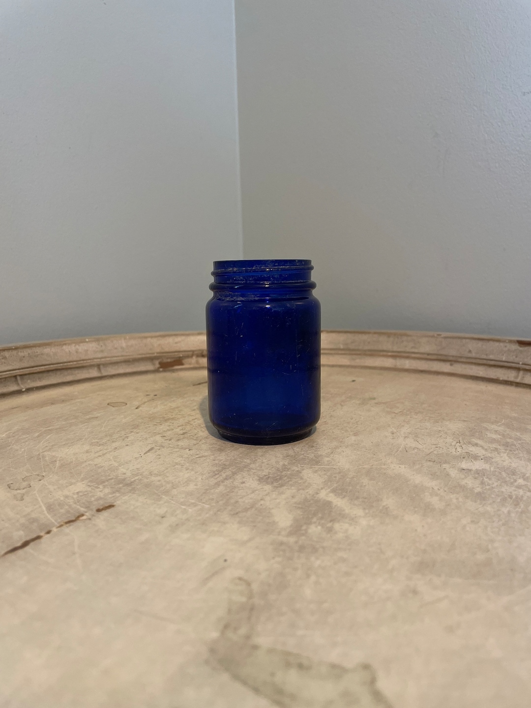 Vintage Vick's Vapor Rub Jar Blue Cobalt - Etsy