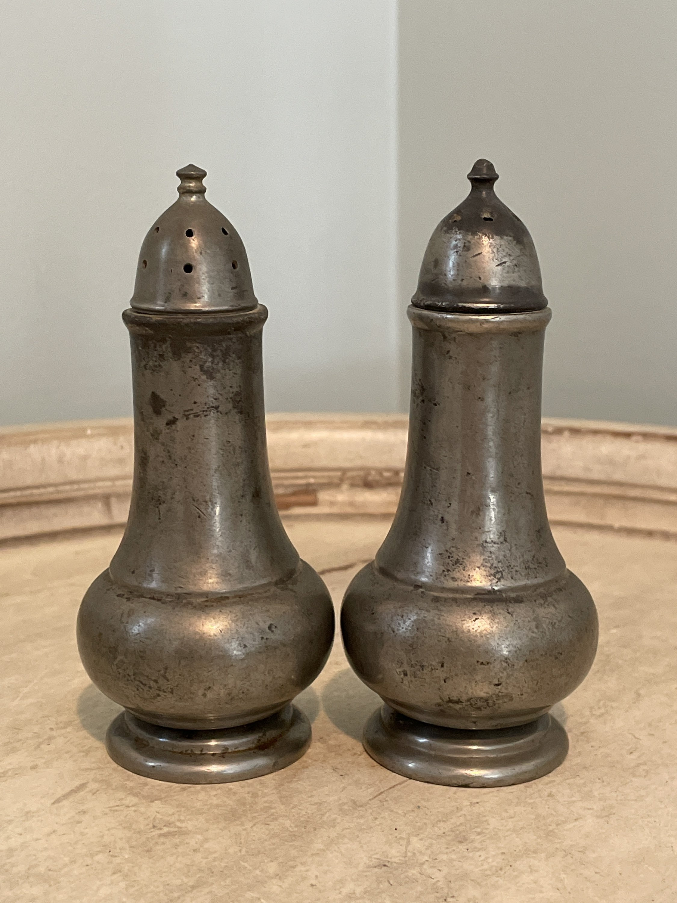 Vintage Salt and Pepper Shakers ~ Mayflower Pewter 3238 - Etsy