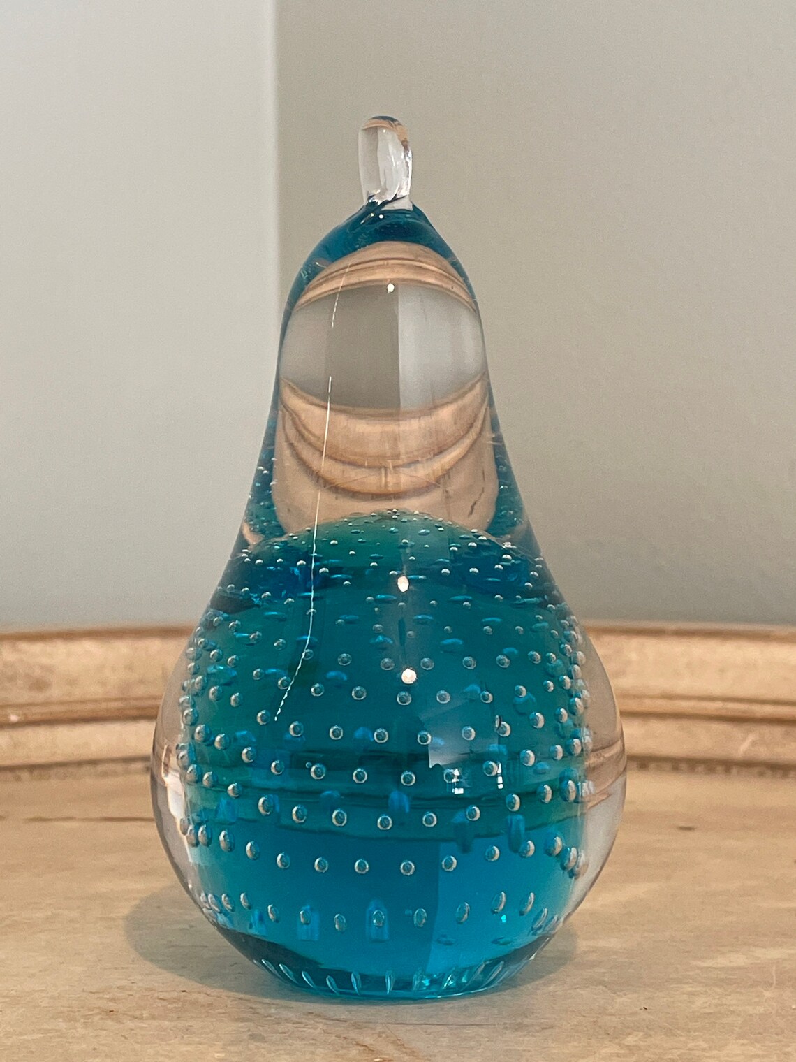 Vintage Pear Paperweight FM Konstglas Ronneby Sweden | Etsy