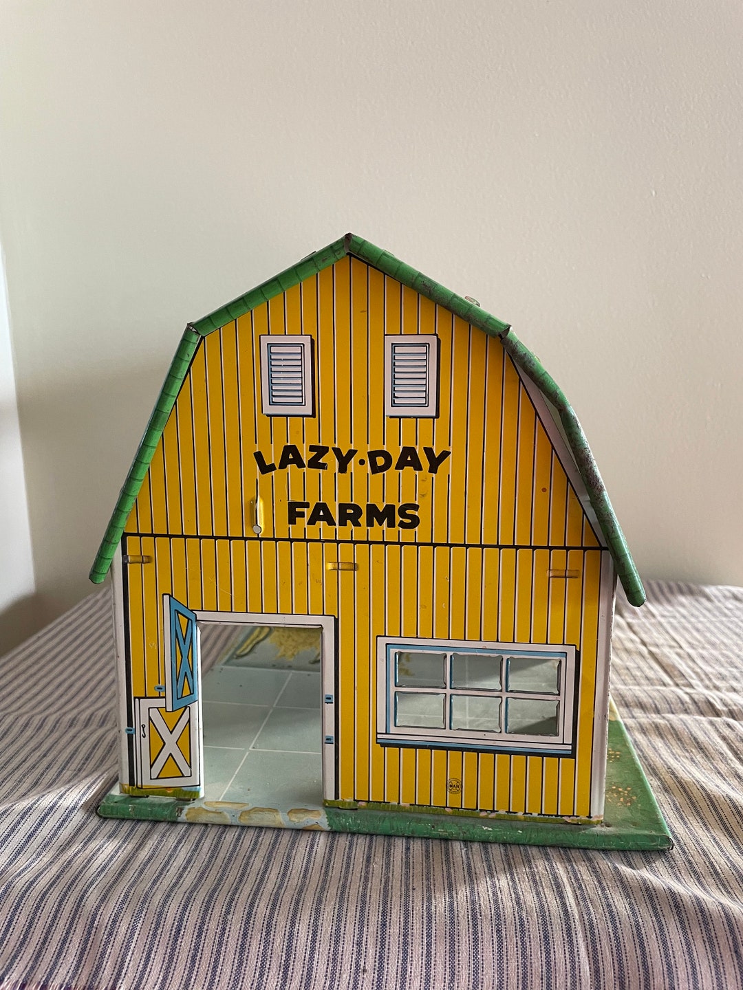 Vintage Lazy Day Farm Toy Barn Marx Tin Lithograph - Etsy