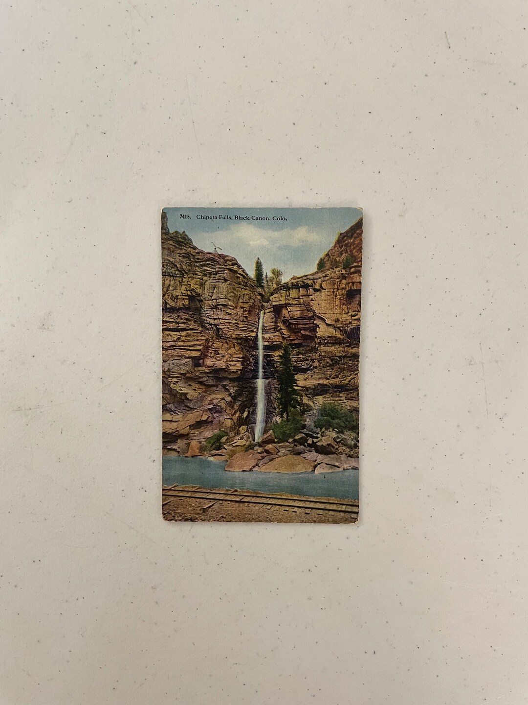 Vintage Postcard ~ Chipeta Falls Black Canon Colorado ~ 1922 - Etsy