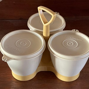 Tupperware Condiment Server 3 Bowl Caddy - Etsy