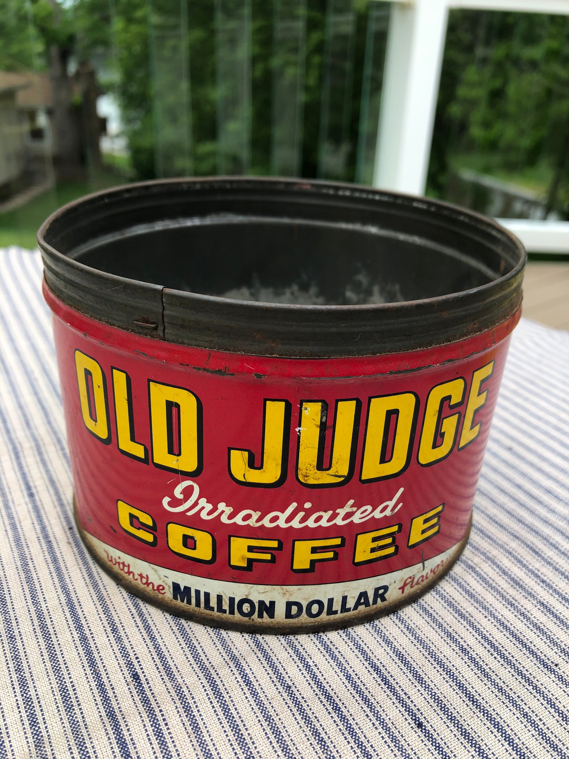 Primitive Old Judge Coffee Can Circa 1940s - Etsy