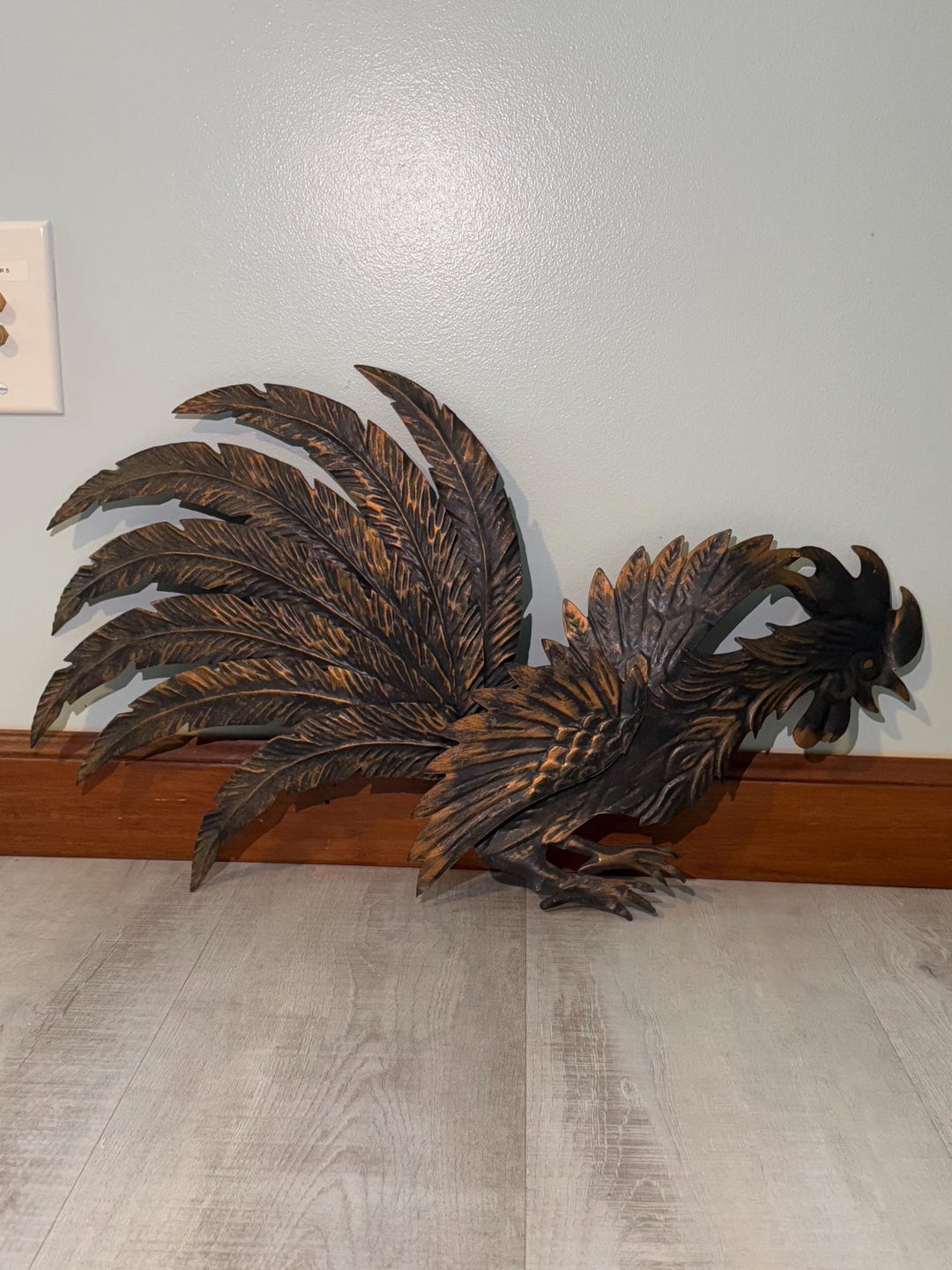 Vintage Metal Roosters Wall Mount Art ~ Set of 2 ~ Bronze Color - Etsy