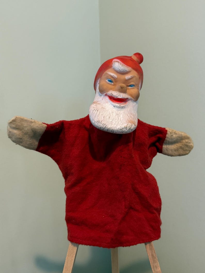 Vintage Hand Puppet ~ Santa Clause With Rubber Head ~ 1950's - Etsy