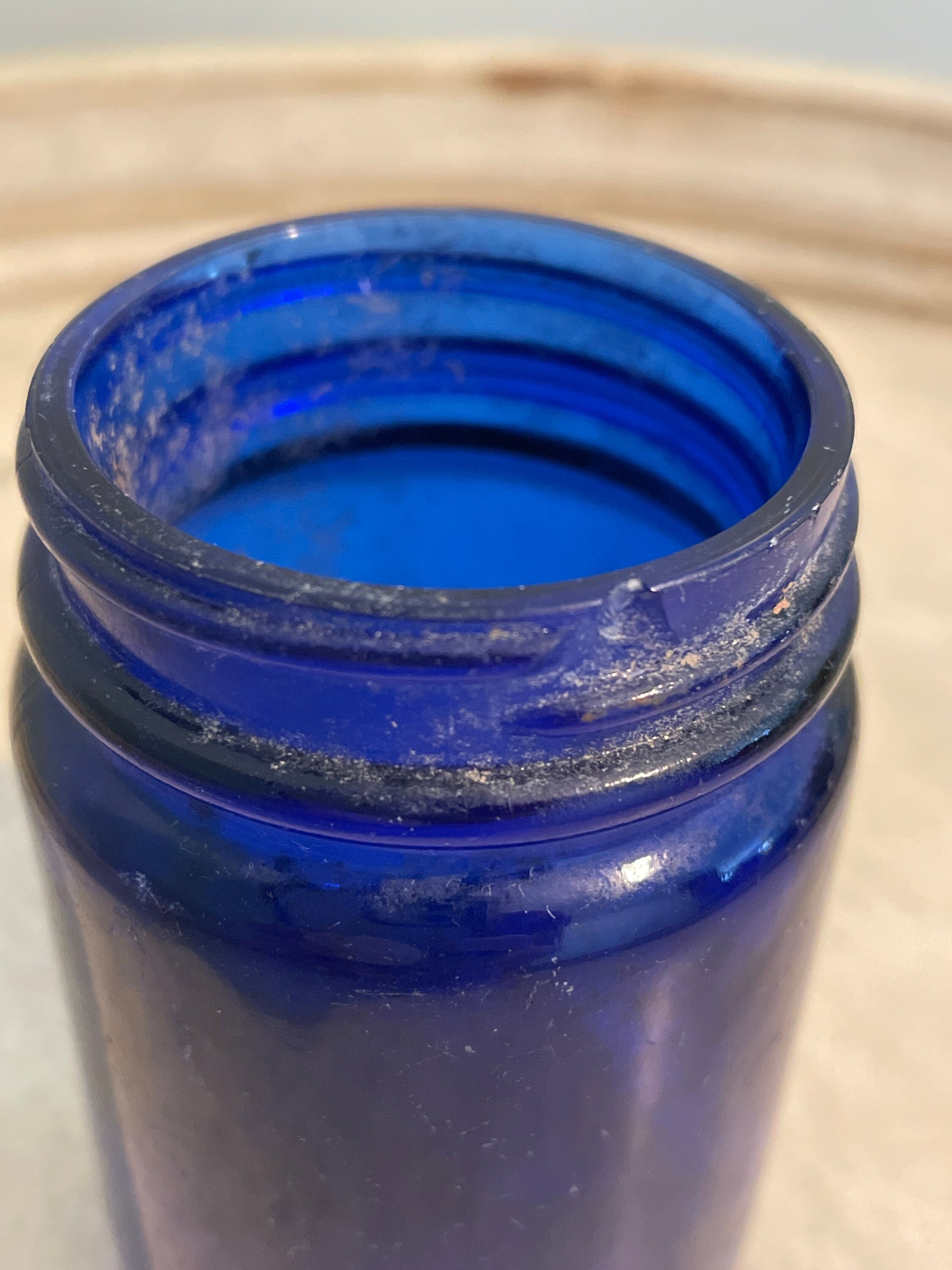 Vintage Vick's Vapor Rub Jar Blue Cobalt - Etsy