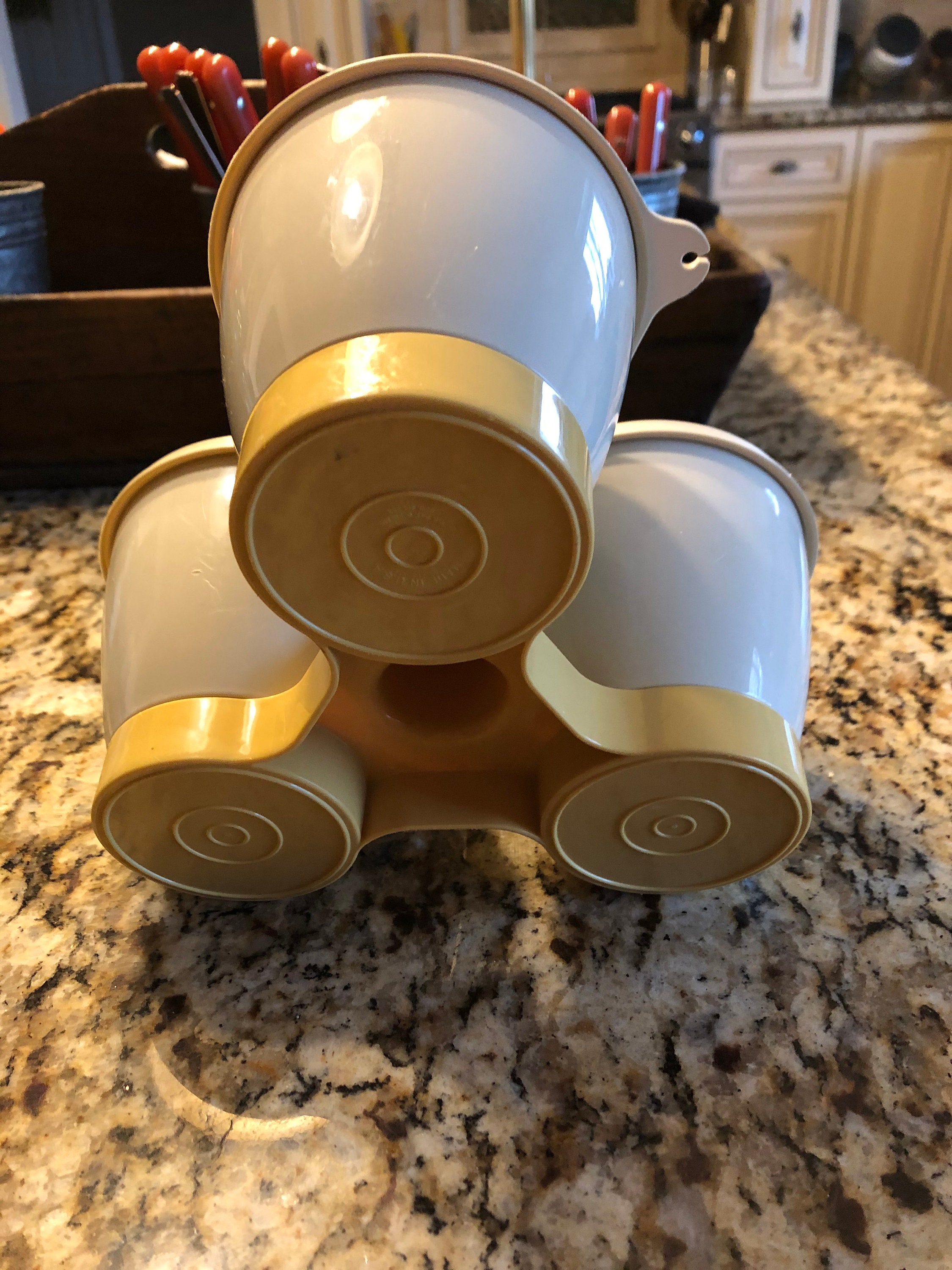 Tupperware Condiment Server 3 Bowl Caddy | Etsy